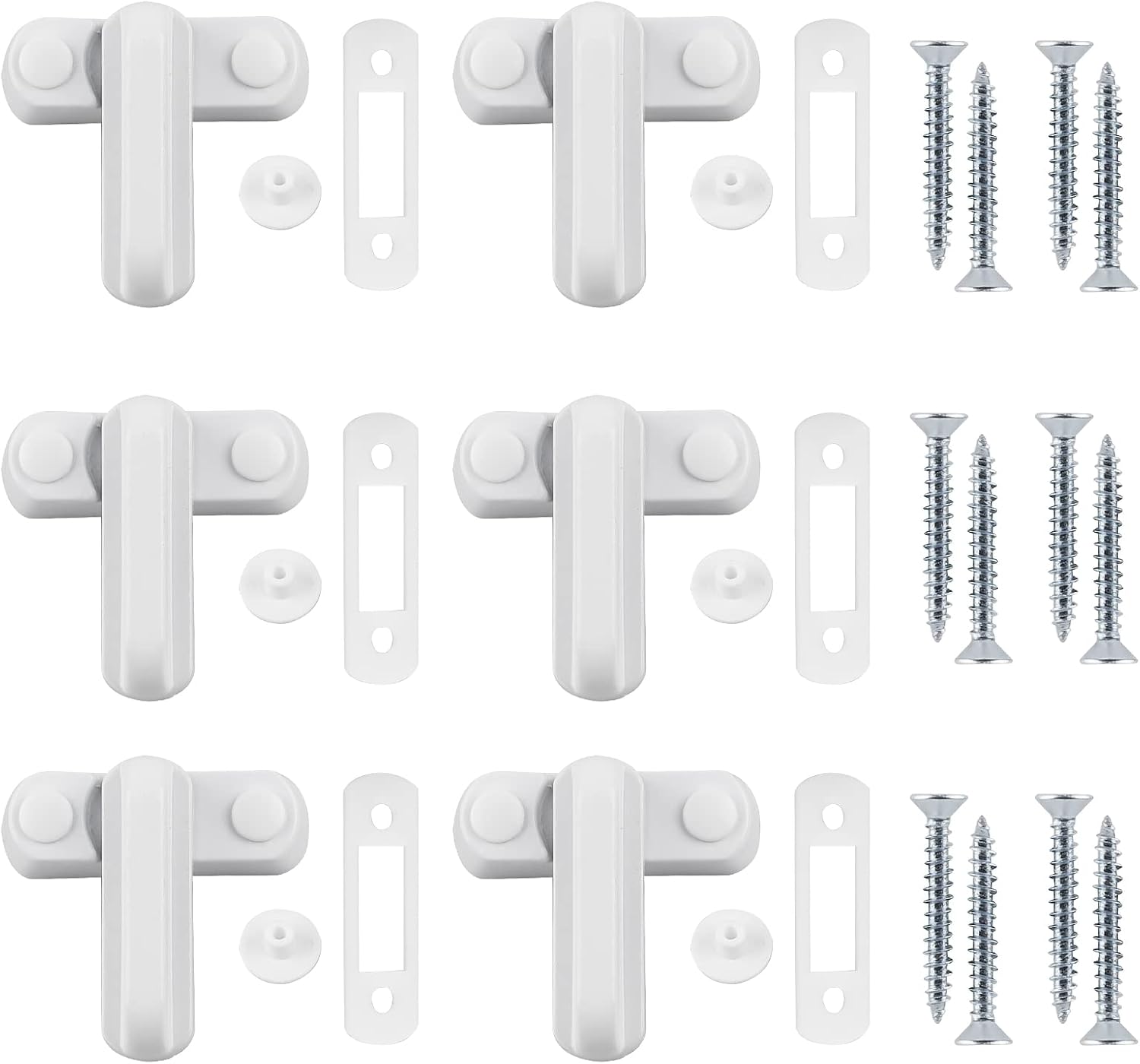 Sash Jammer Serrure de Fenêtre Supplementaire,6 Serrures de Porte ...
