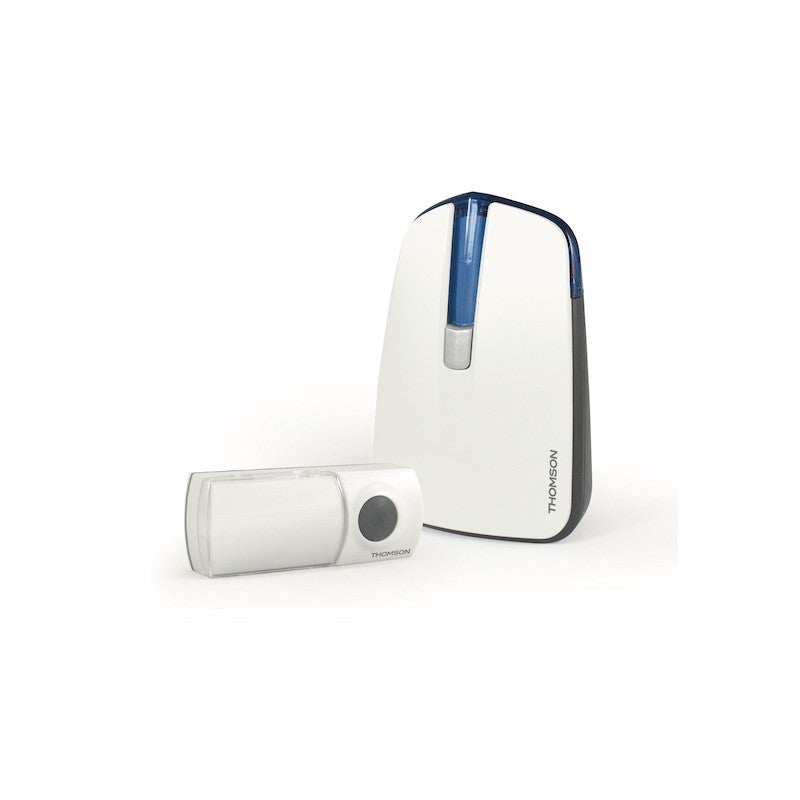 Carillon sans fil - Avec bouton - Portée 150m - Blanc/Bleu | Leroy Merlin