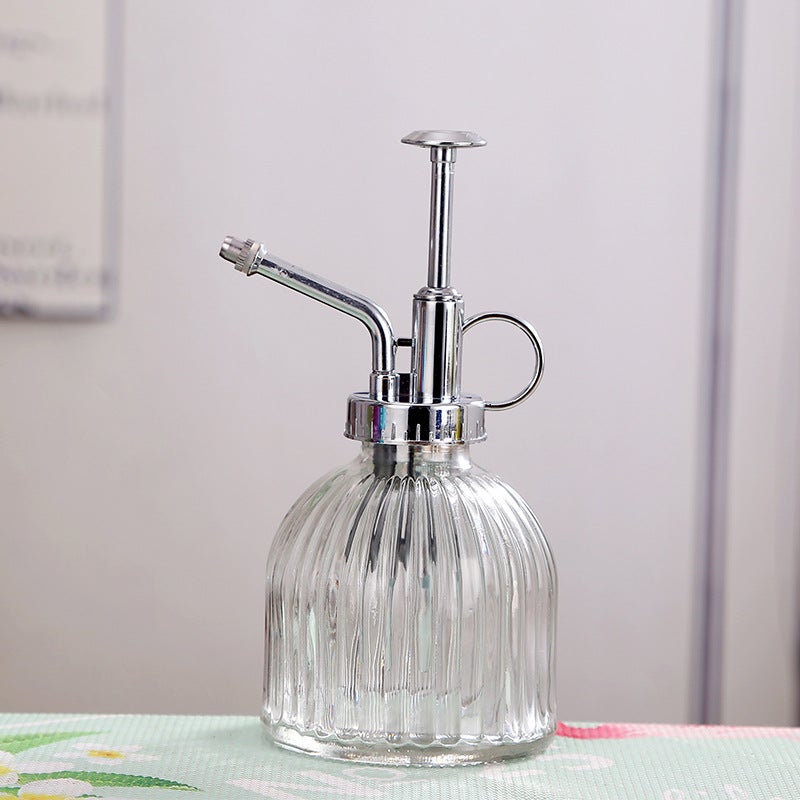 Botella rociadora de vidrio transparente, rociador de plantas, regadera ...