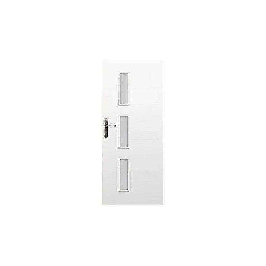 Porte d'intérieur vitrée IBIZA blanc - Largeur porte: 80 cm | Leroy Merlin