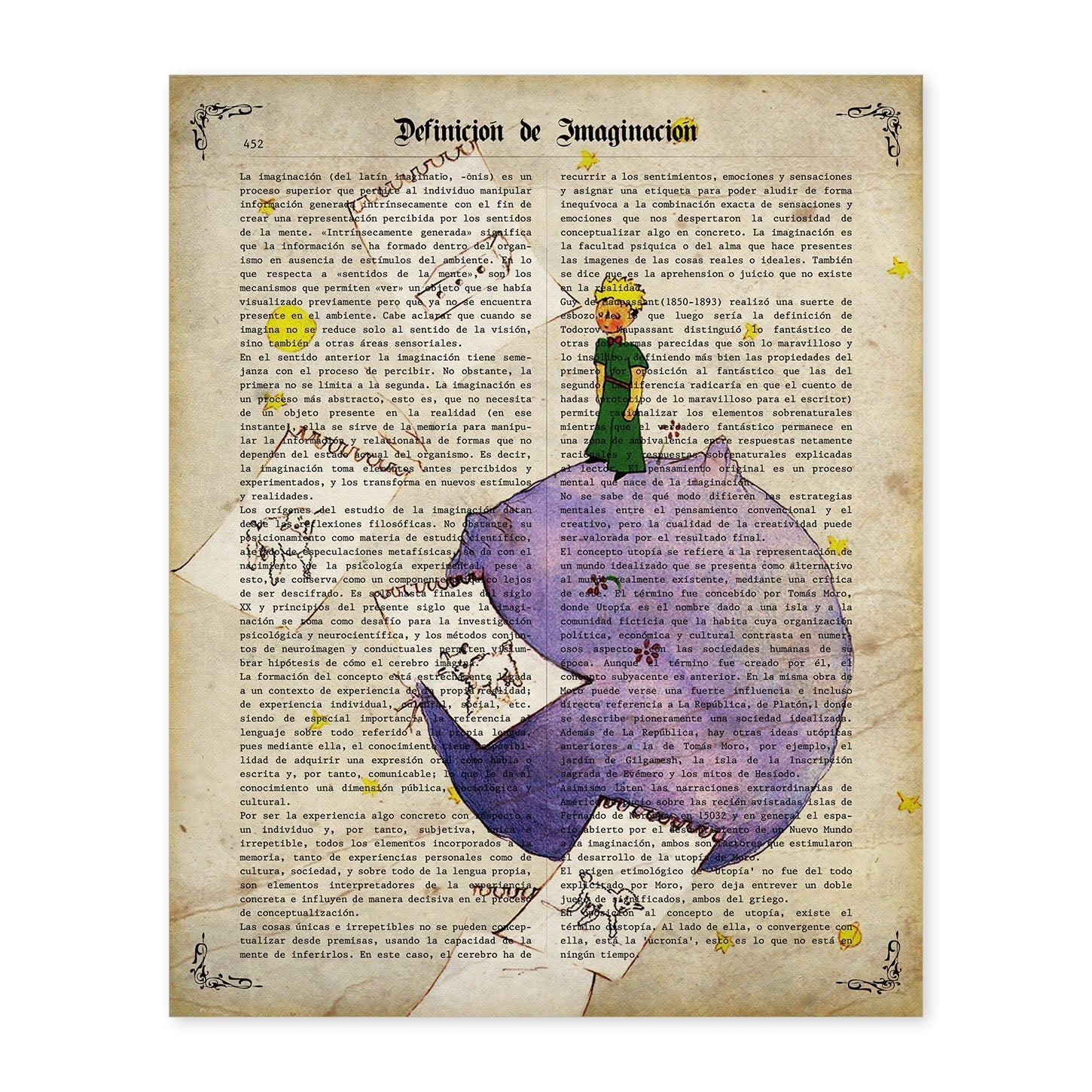 Poster Del Principito Para Ninos Pequenos. Lamina De Principito Con ...