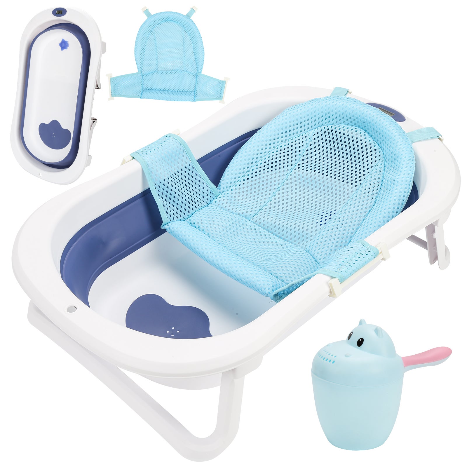 Baignoire Bébé Pliable Baignoire Bébé Ergonomique avec Pieds ...