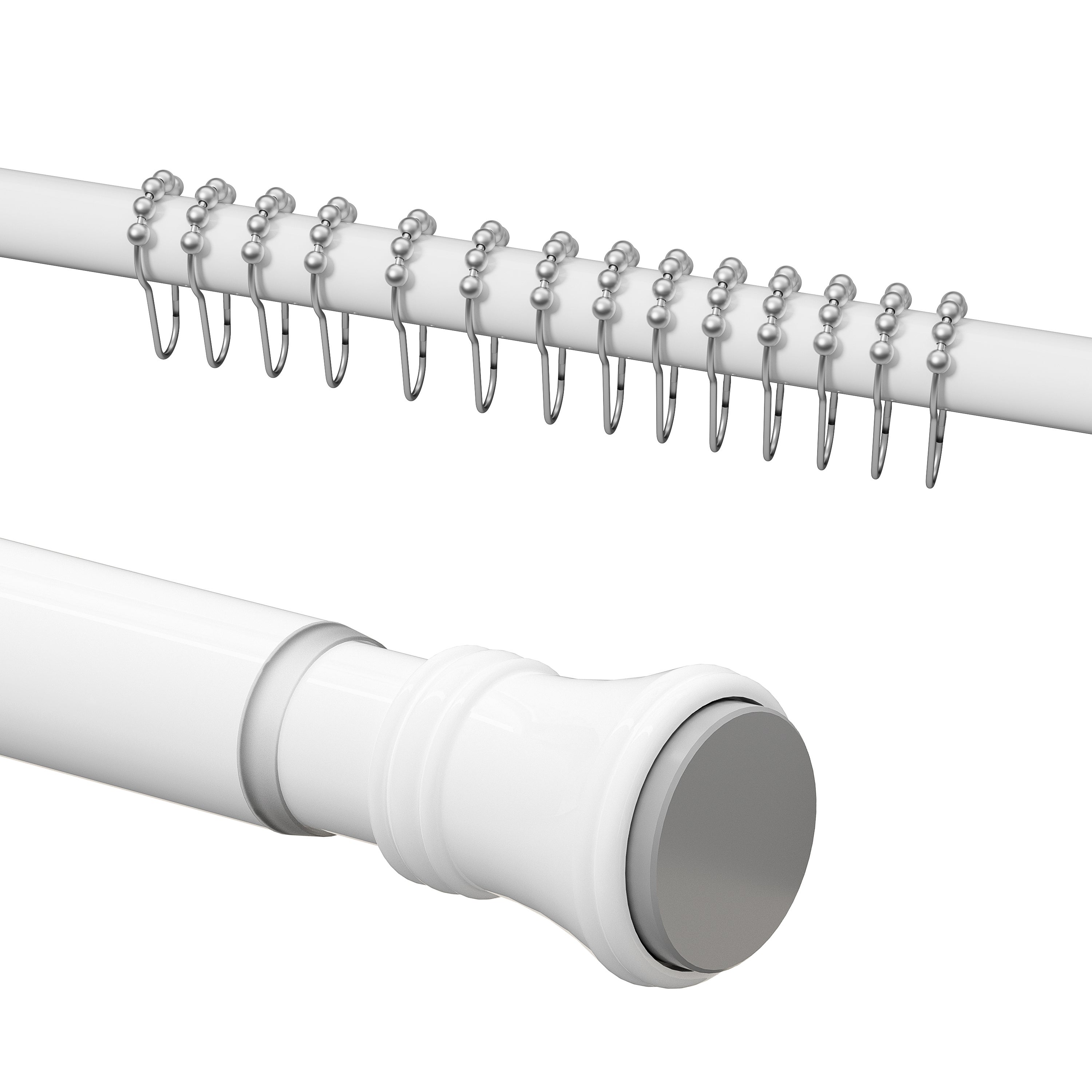 Tringle à Rideau de Douche Extensible 110-160 cm, Barre de Rideau de ...