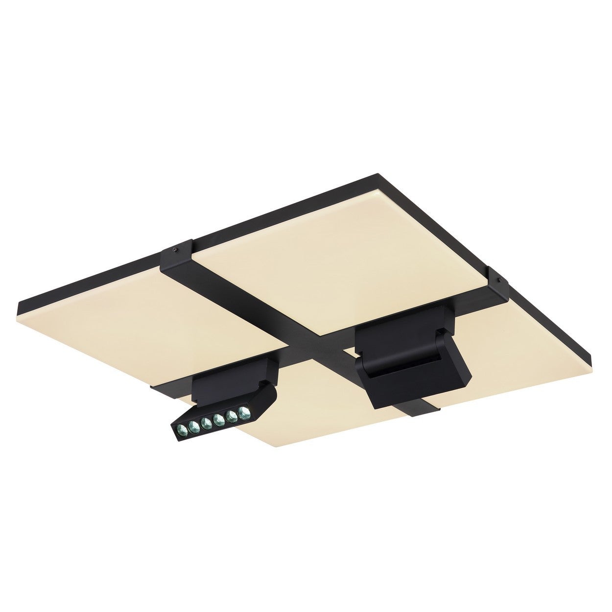 Lámpara de techo LED semiempotrada integrada, blanca mate, regulable ...