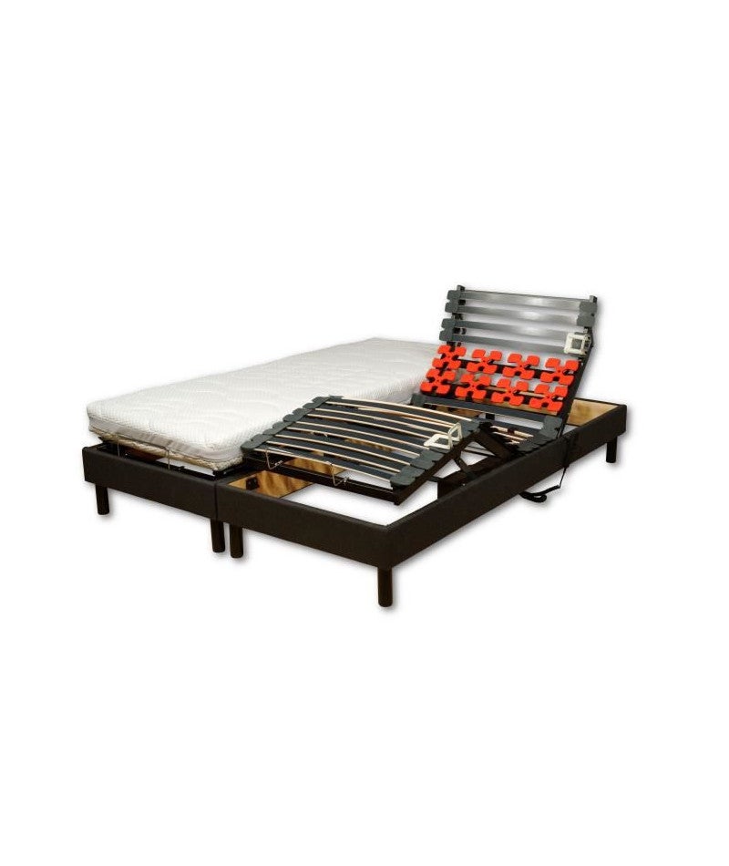 WEBED Ensemble matelas + sommier relaxation 160 x 200 - Mousse - 21 cm ...