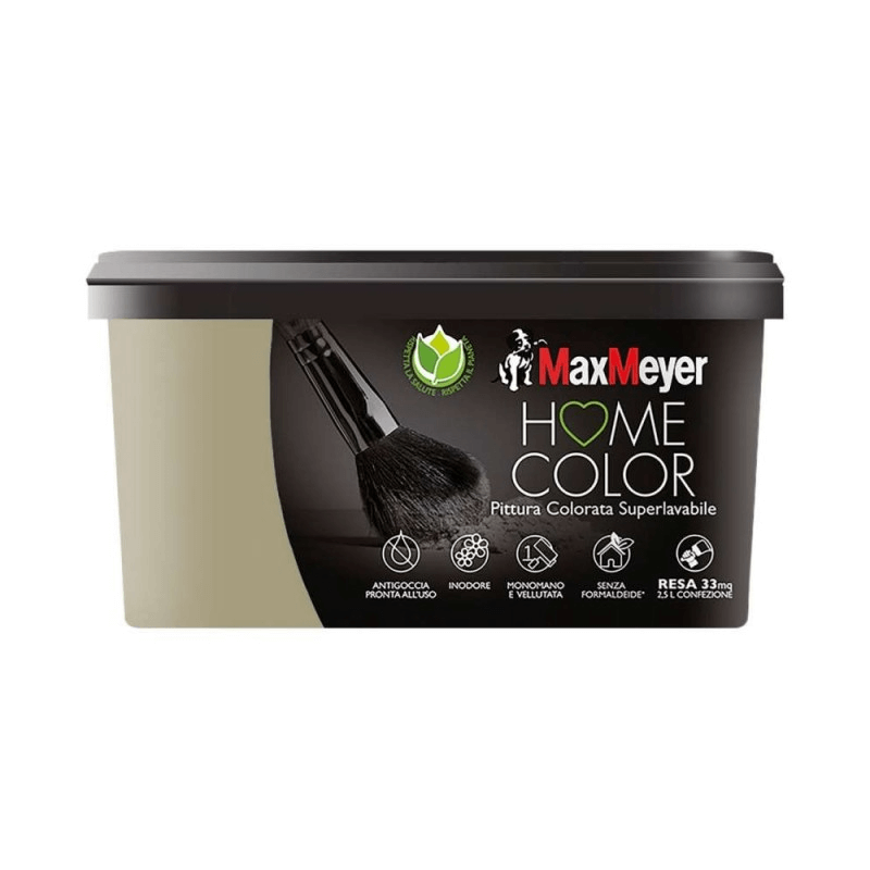 MAXMEYER PITTURA COLORATA SUPERLAVABILE HOME COLOR FANGO 2,5L | Leroy ...
