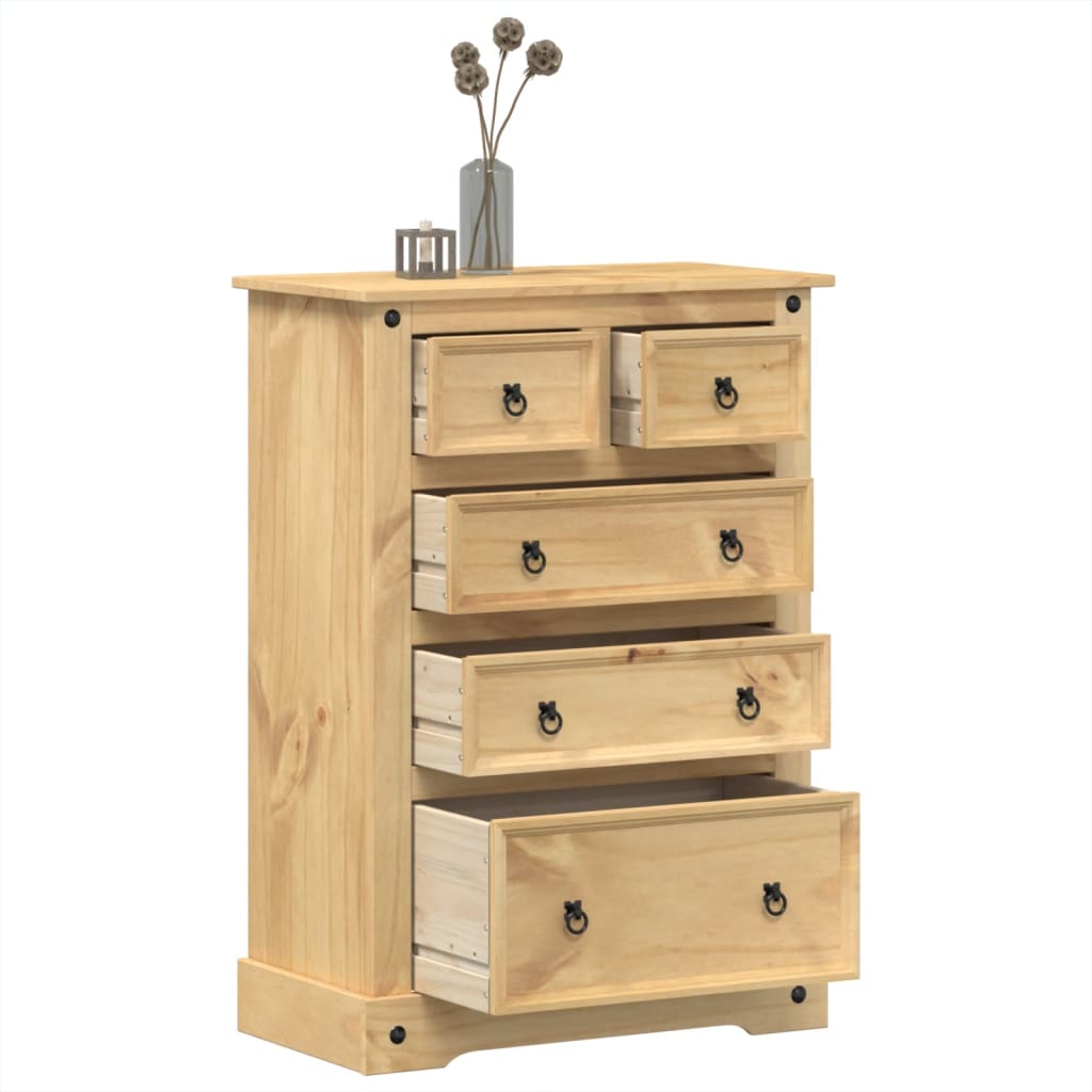Commode Corona 80x43x114 bois massif de pin | Leroy Merlin