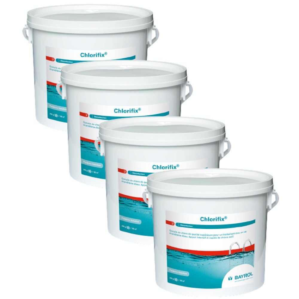 Pack Chlorifix Micro-billes 5 kg Chlore choc Bayrol Quantité Pack de 4 ...