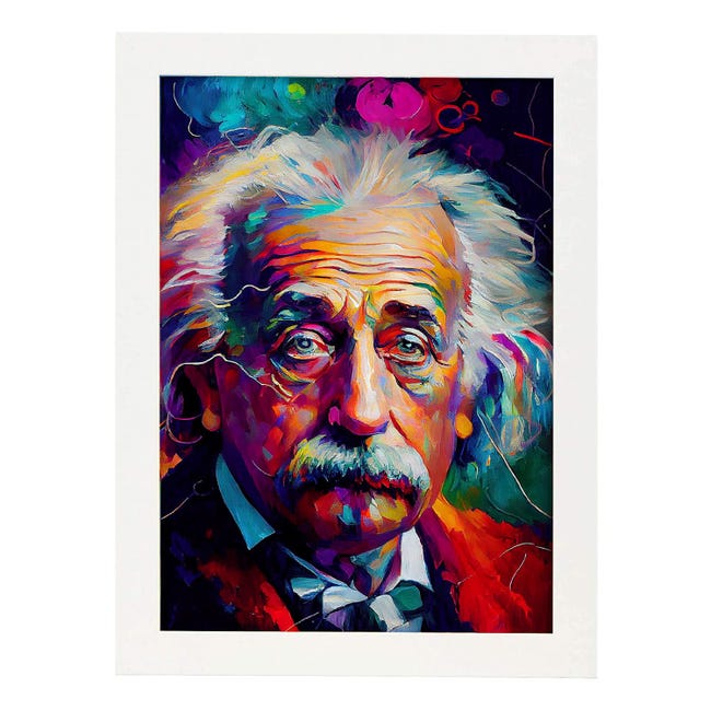 Nacnic Albert Einstein Affiche En Style Portrait En Couleur ... Nacnic Albert Einstein Affiche En Style Portrait En Couleur ...