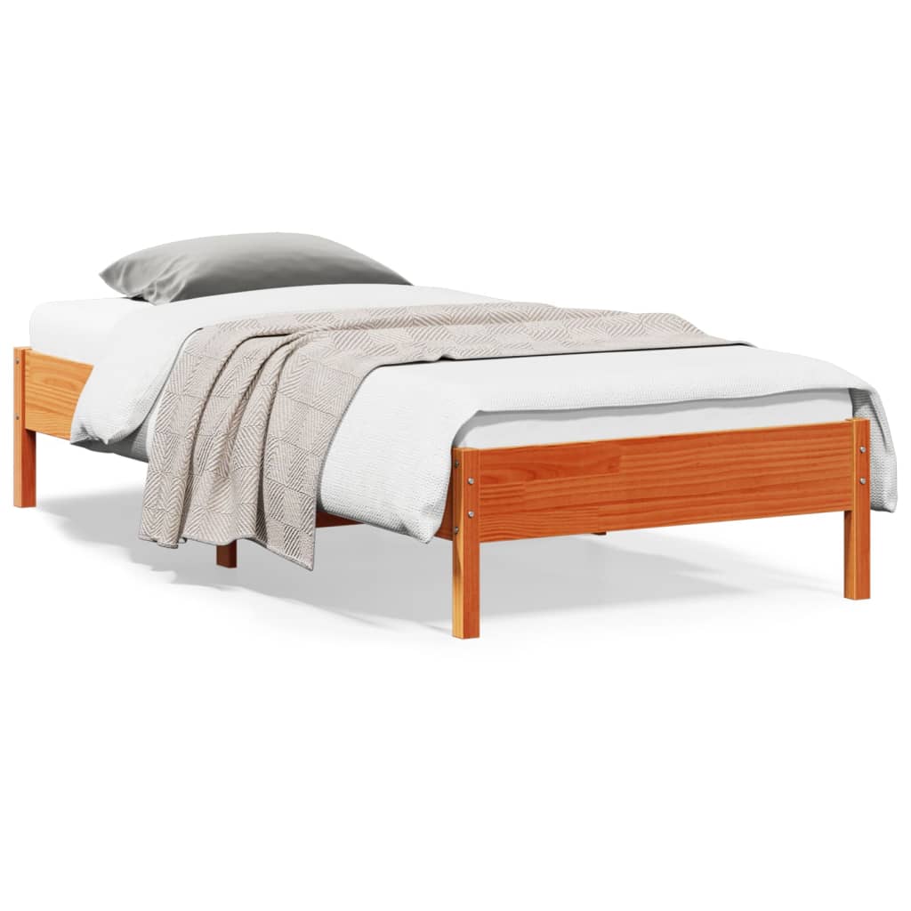 Cama individual | Cama para adultos | Estructura de cama madera maciza ...