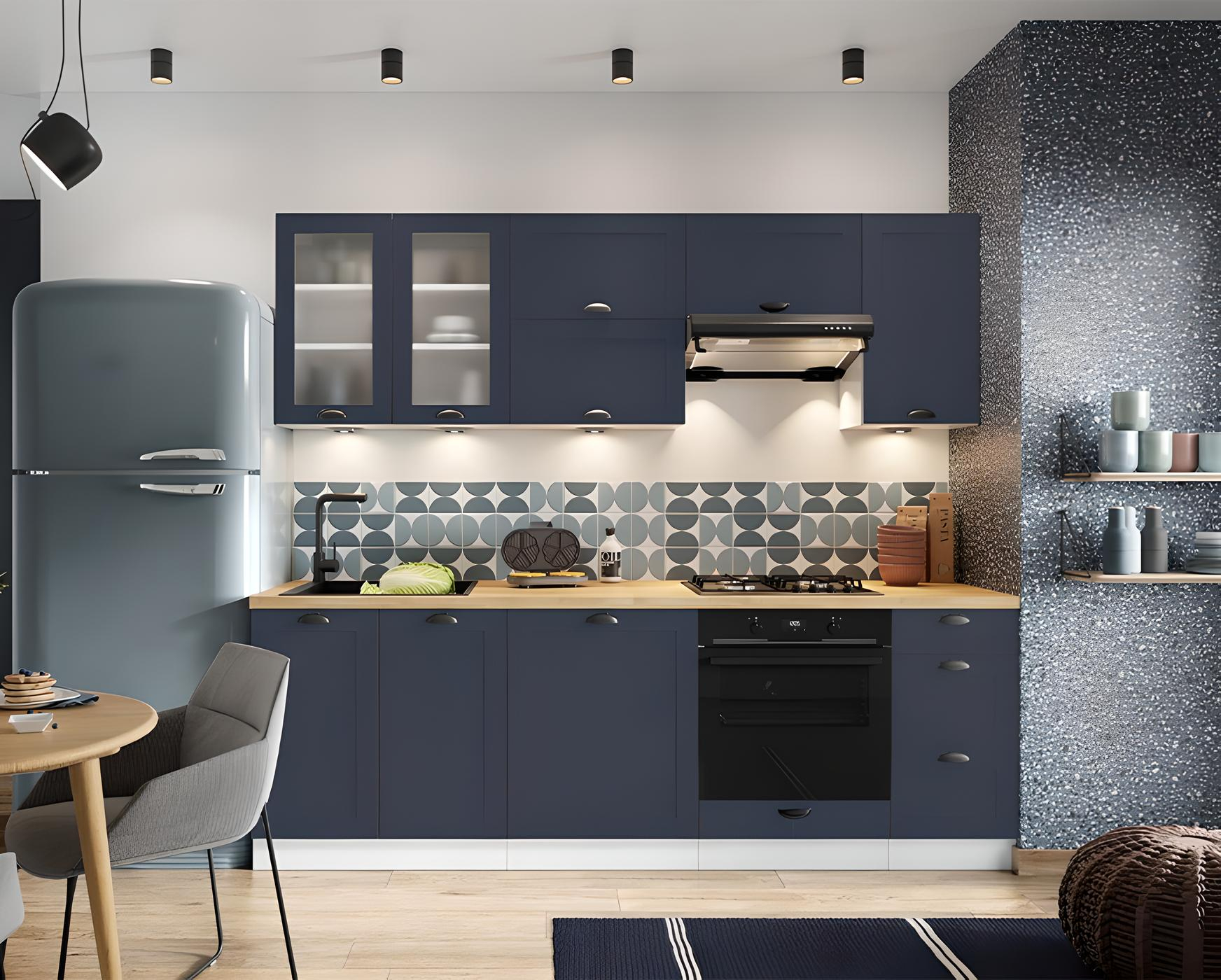 Cuisine complète VICTORIA 240 cm avec meuble pour four encastrable ...