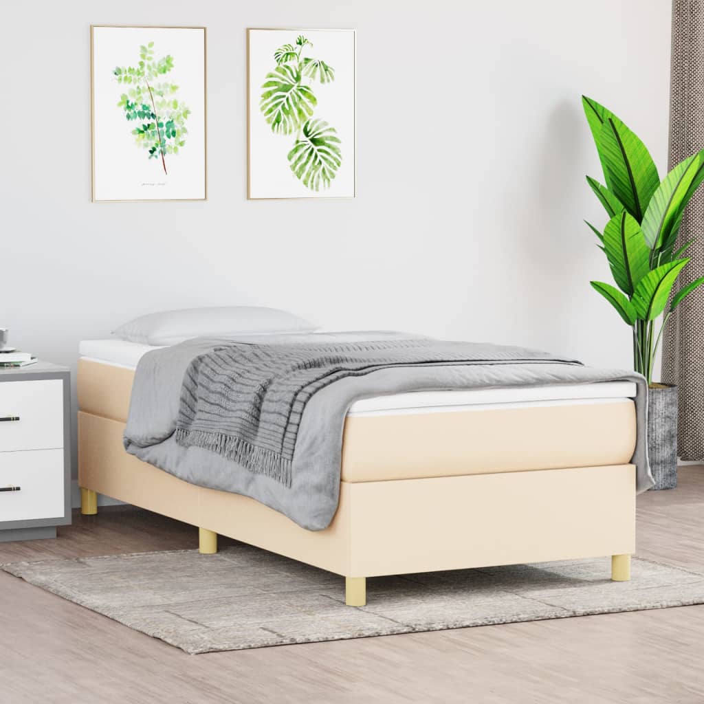 VidaXL Estructura de cama de tela color crema 90x190 cm | Leroy Merlin