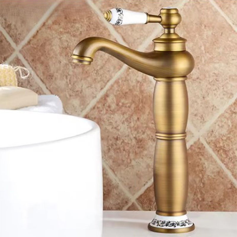 Rubinetto Lavabo Antico Ottone | Miscelatore Monoforo Acqua Fredda ...