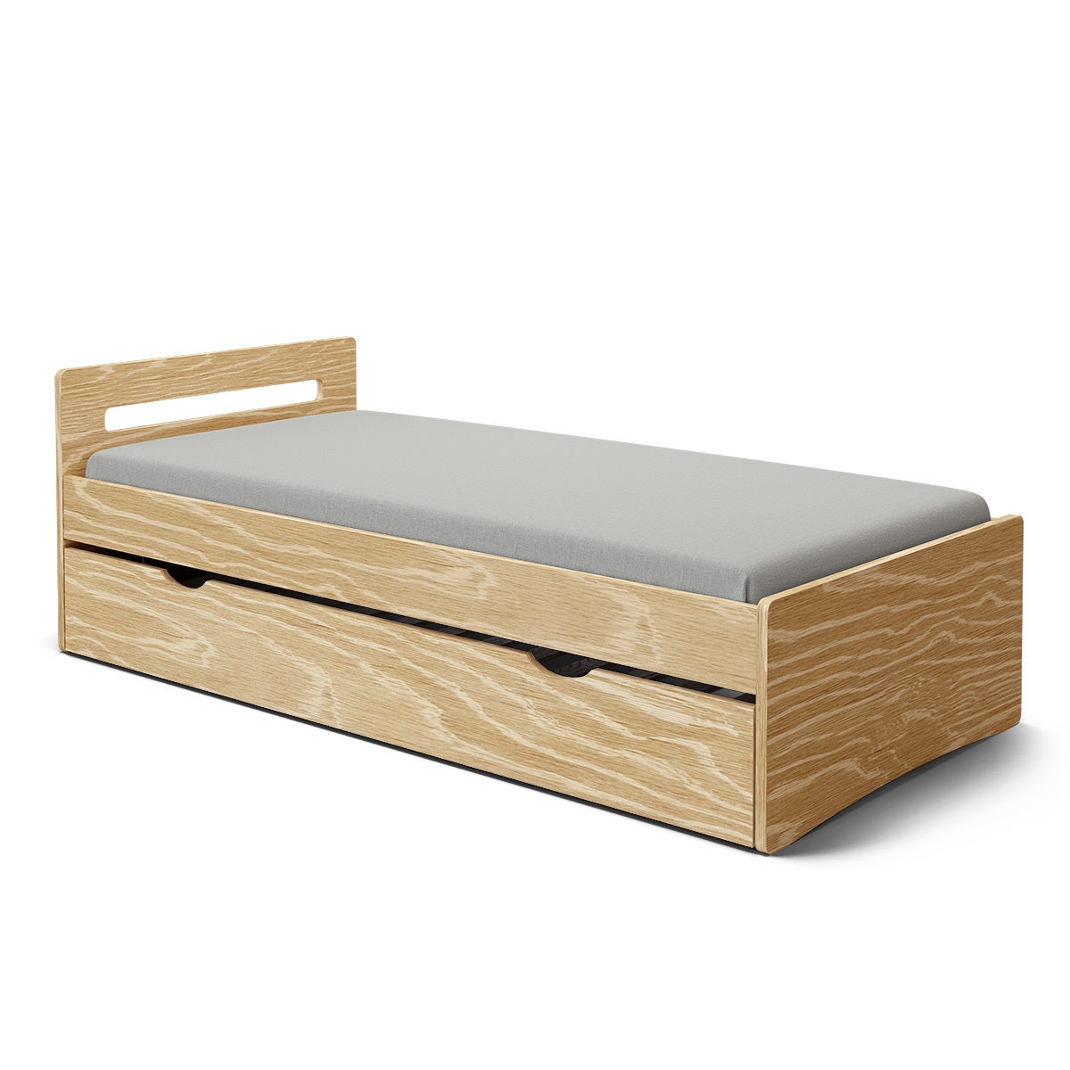 Pack lit gigogne avec matelas Leo Bois 80x190 cm | Leroy Merlin