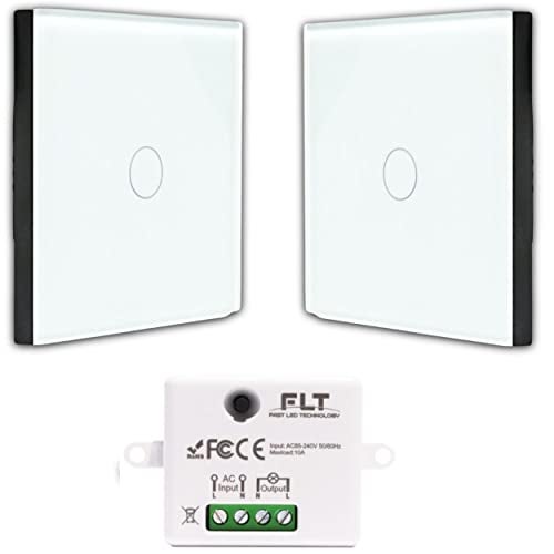 Kit interrupteur sans fil tactile prêt à poser - 2 interrupteurs sans ...