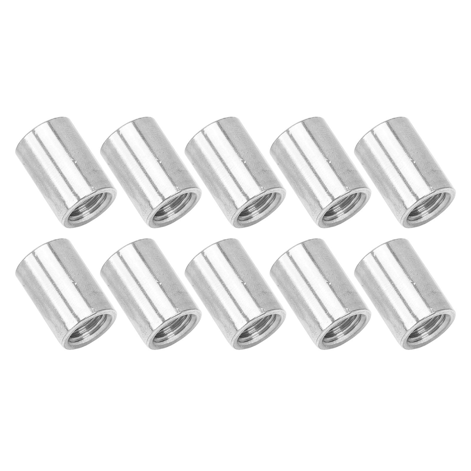 Lot de 10 écrous de couplage pour tige ronde en acier inoxydable 304 ...