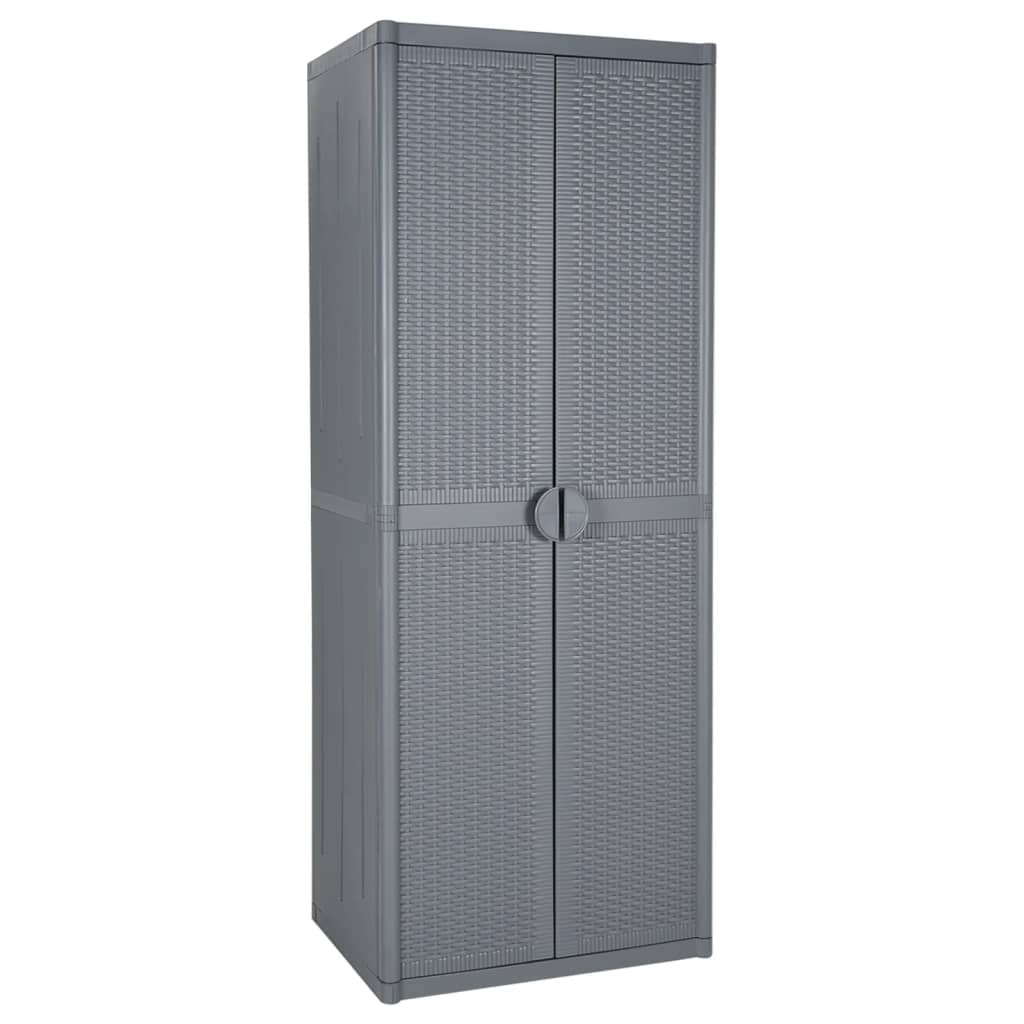 Maison Exclusive - Armoire de rangement de jardin gris 65x45x172 cm PP ...