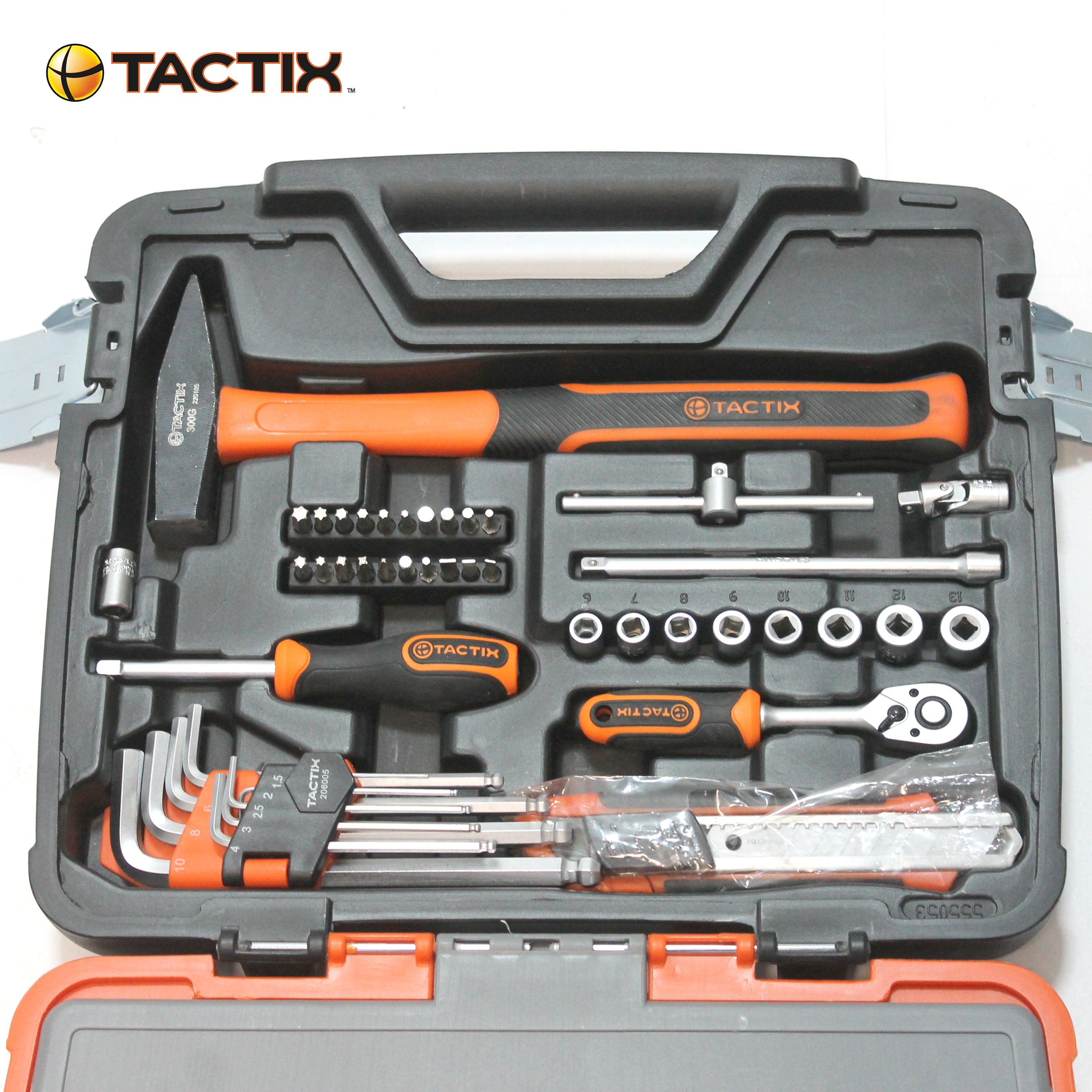 ORION91 53-Piece Tool Set, TACTIX Hand Tool Case with Accessories for ...