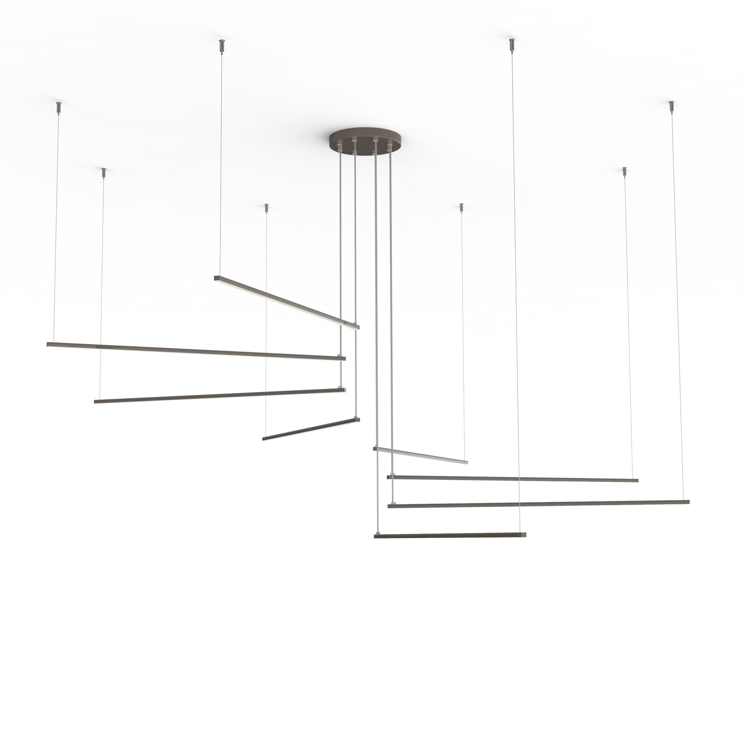 LUMICOM | RADIUS Suspension, STRIP LED, 136W/m, 4000K, métal, gris ...