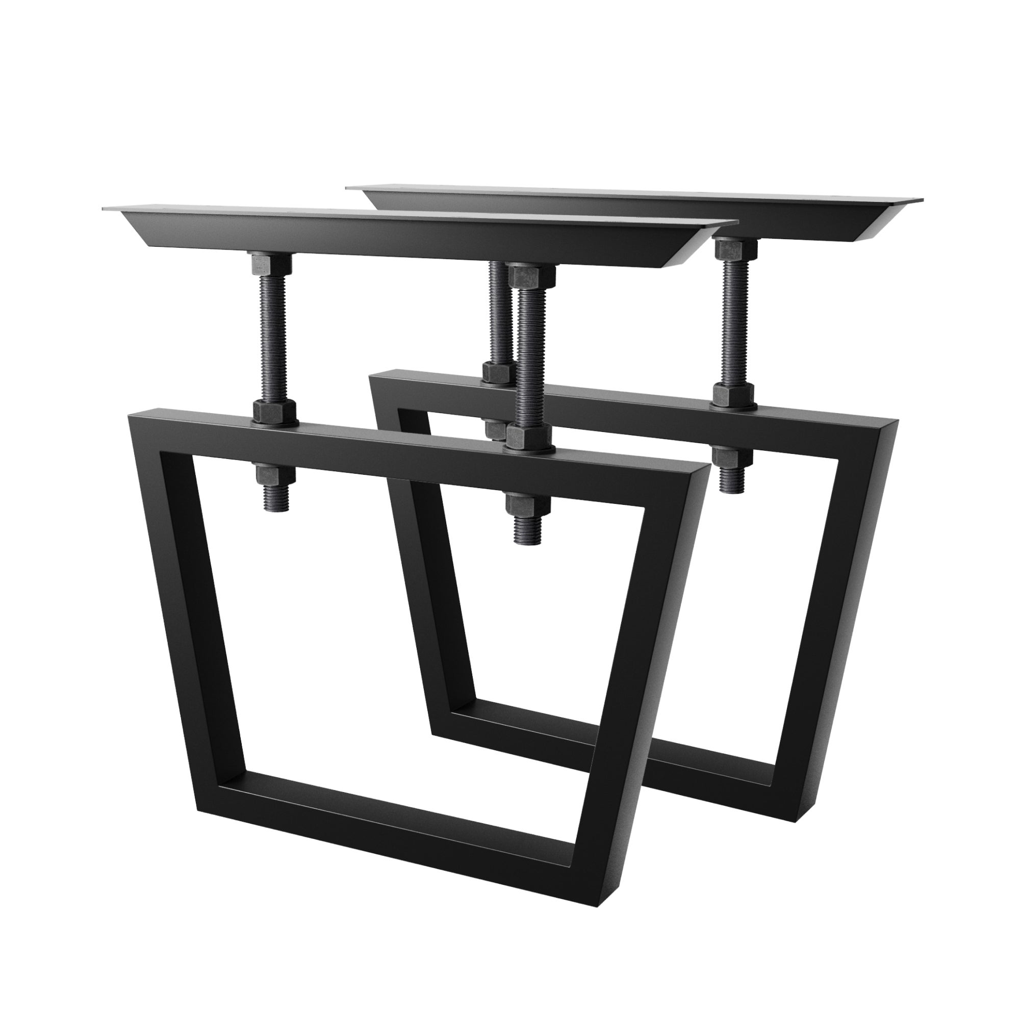 MetaloPro Pieds de Table en Métal Noir avec Réglage en Hauteur - Set de ...