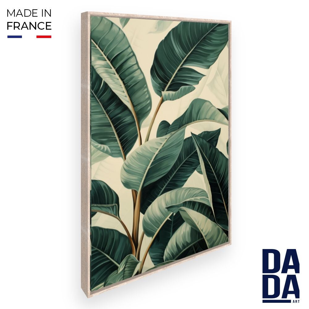 Toile encadrée Feuillage luxueux / 60x90cm / Cadre Effet naturel ...
