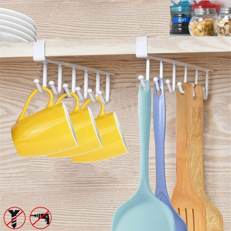 2pcs Tasse Tasses Verres de Rangement Crochets Ustensiles de Cuisine ...