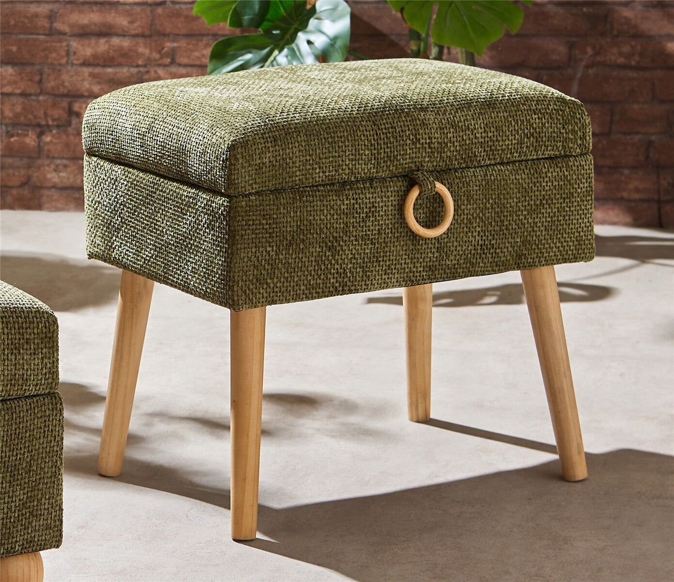 Tabouret vert 49x33x46cm | Leroy Merlin