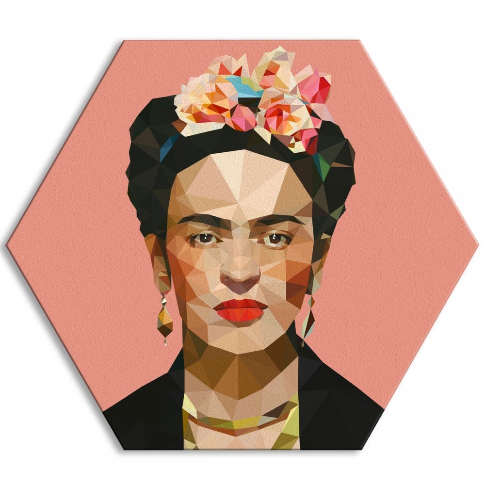 FRIDA KAHLO - WPAP PORTRAIT - Toile Hexagonale - Impression Sur Toile ...