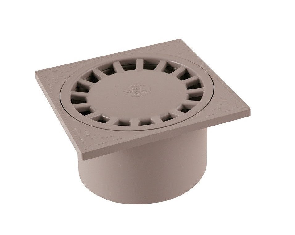 Siphon PVC carré Gris 150 x 150 mm Girpi | Leroy Merlin