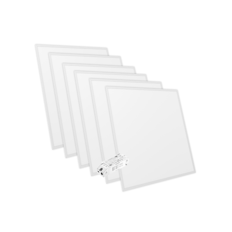 Lot de 6 Panneaux LED 60x60 30W DALI 120lm/W IP44 28mm avec Transfo V3 ...