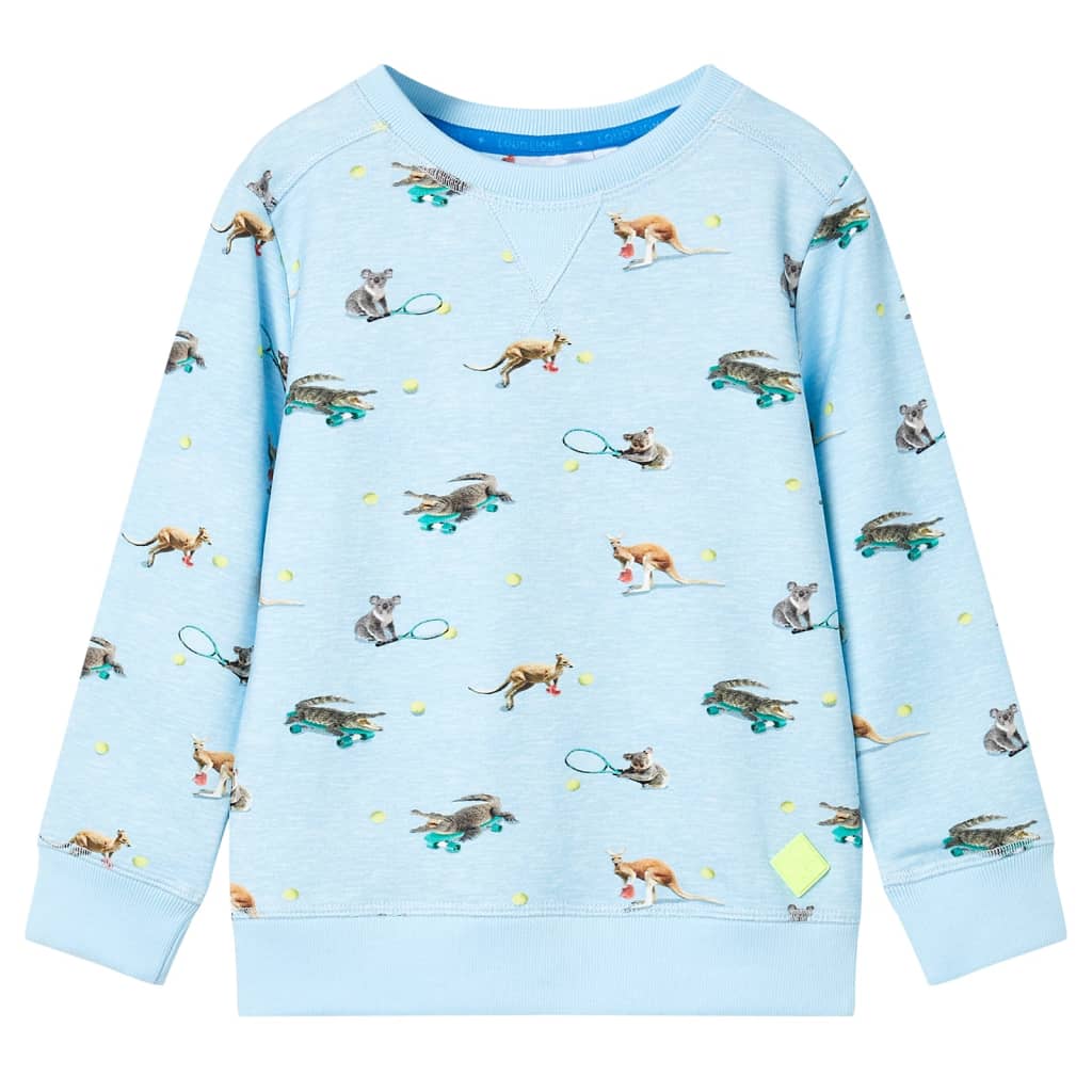 Sudadera para niños azul claro mélange 140 | Leroy Merlin