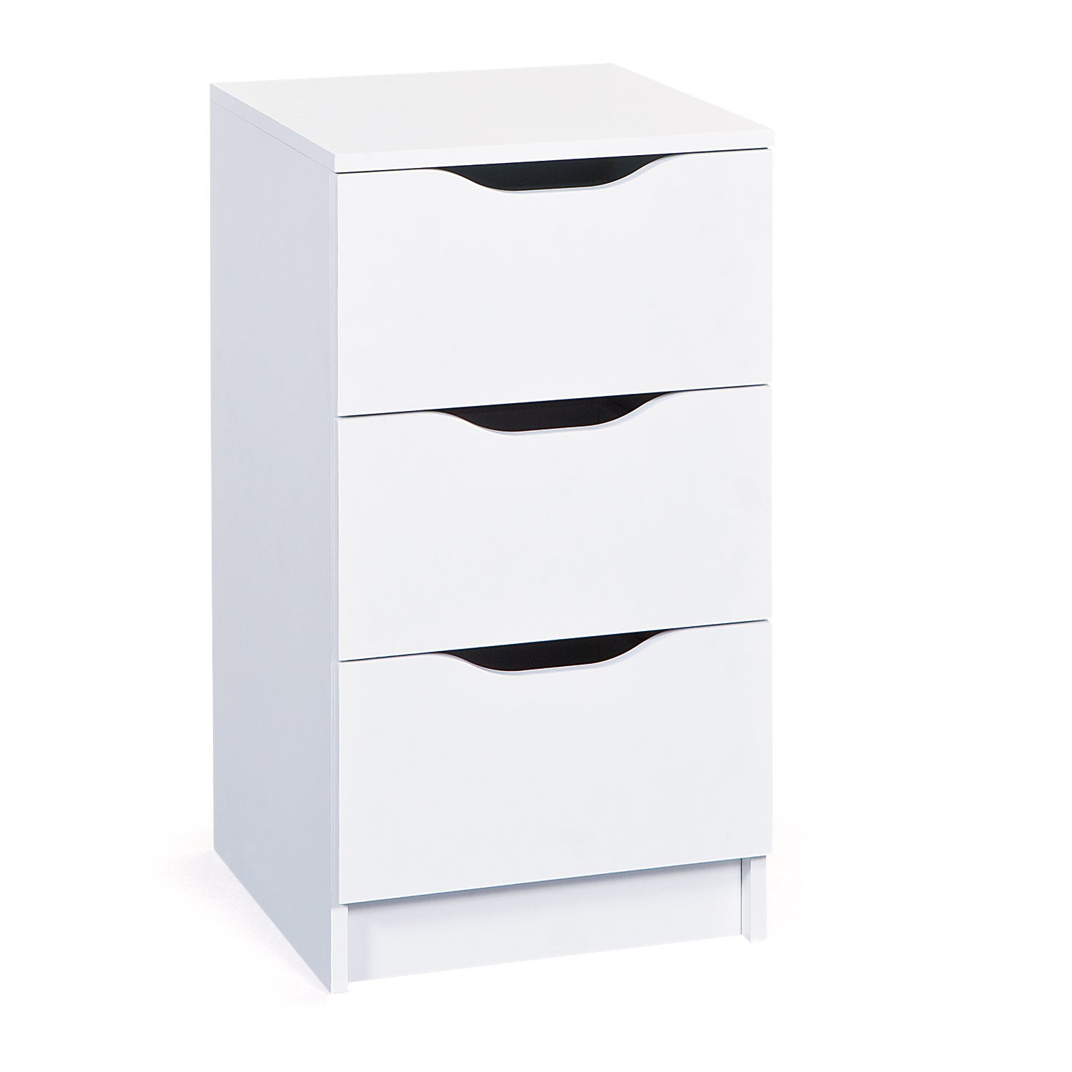 Commode/Table de Chevet WESTPHALEN |Inter Link | 3 Tiroirs | Blanc ...