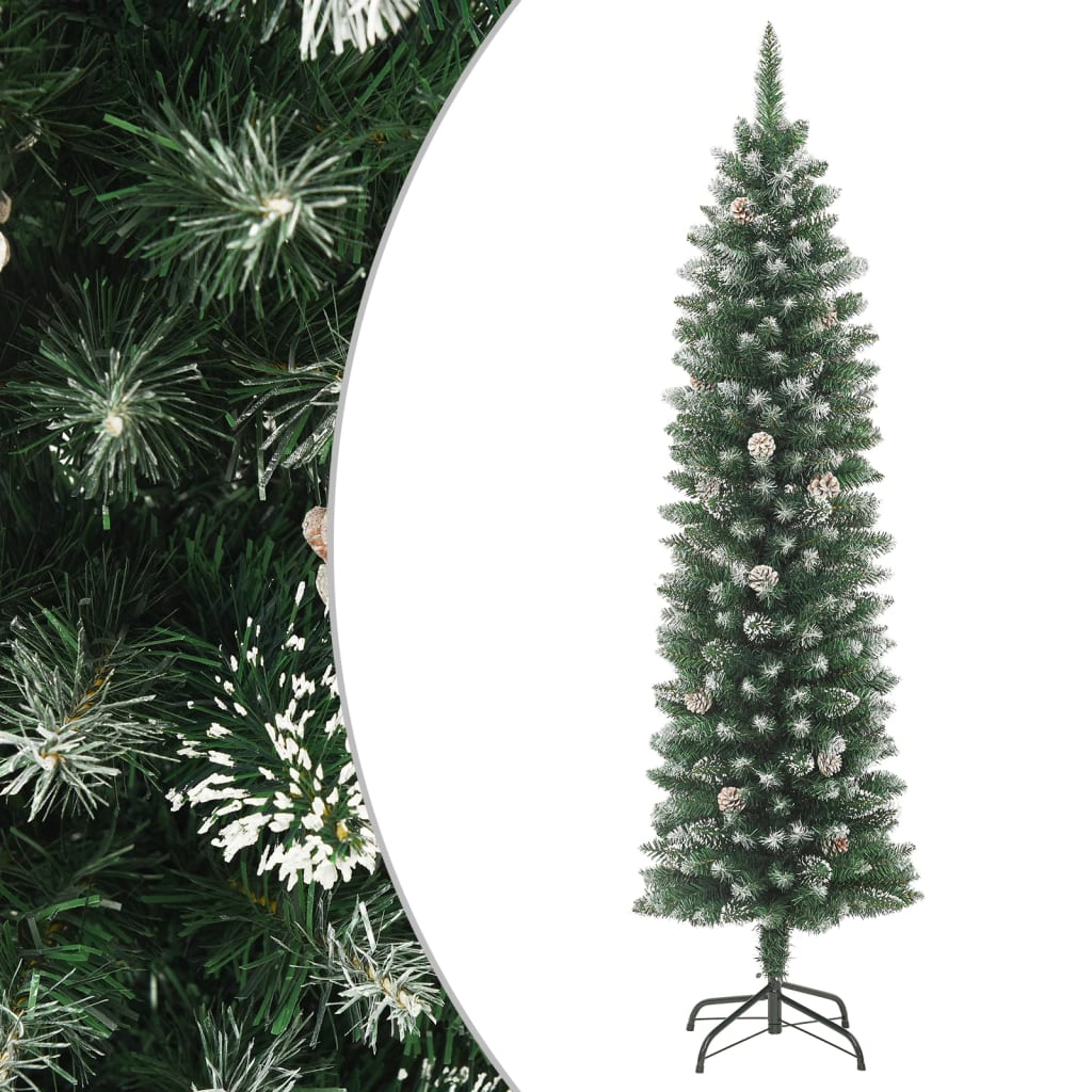 Sapin de No?l artificiel mince avec support 180 cm PVC | Leroy Merlin