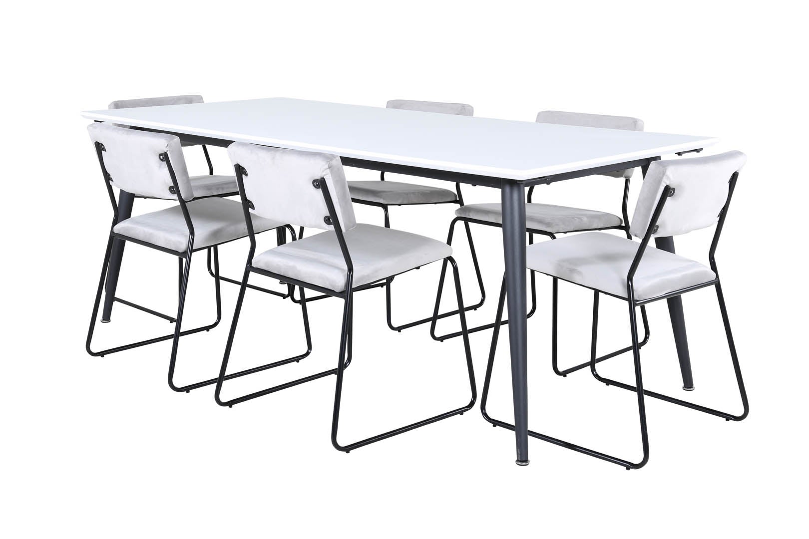 Jimmy195 ensemble table, table extensible longueur cm195 / 285 blanc et ...
