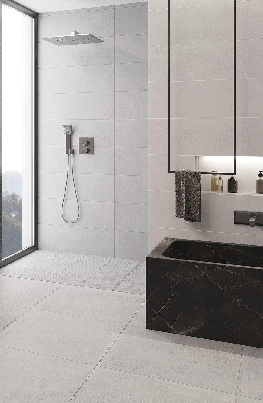 Carrelage mur intérieur effet pierre Neo Blanco 30x90 | Leroy Merlin