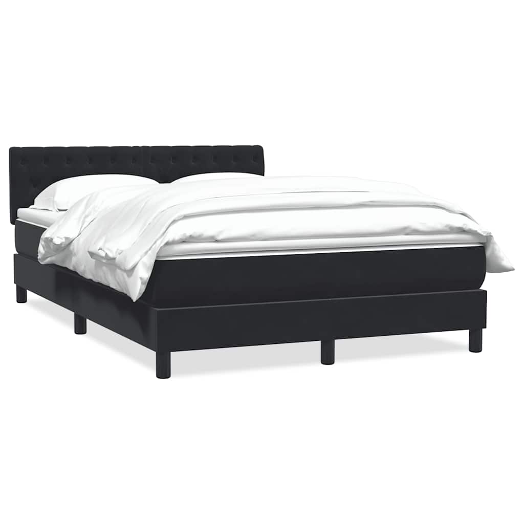 Cama box spring con colchón terciopelo negro 140x210 cm | Leroy Merlin