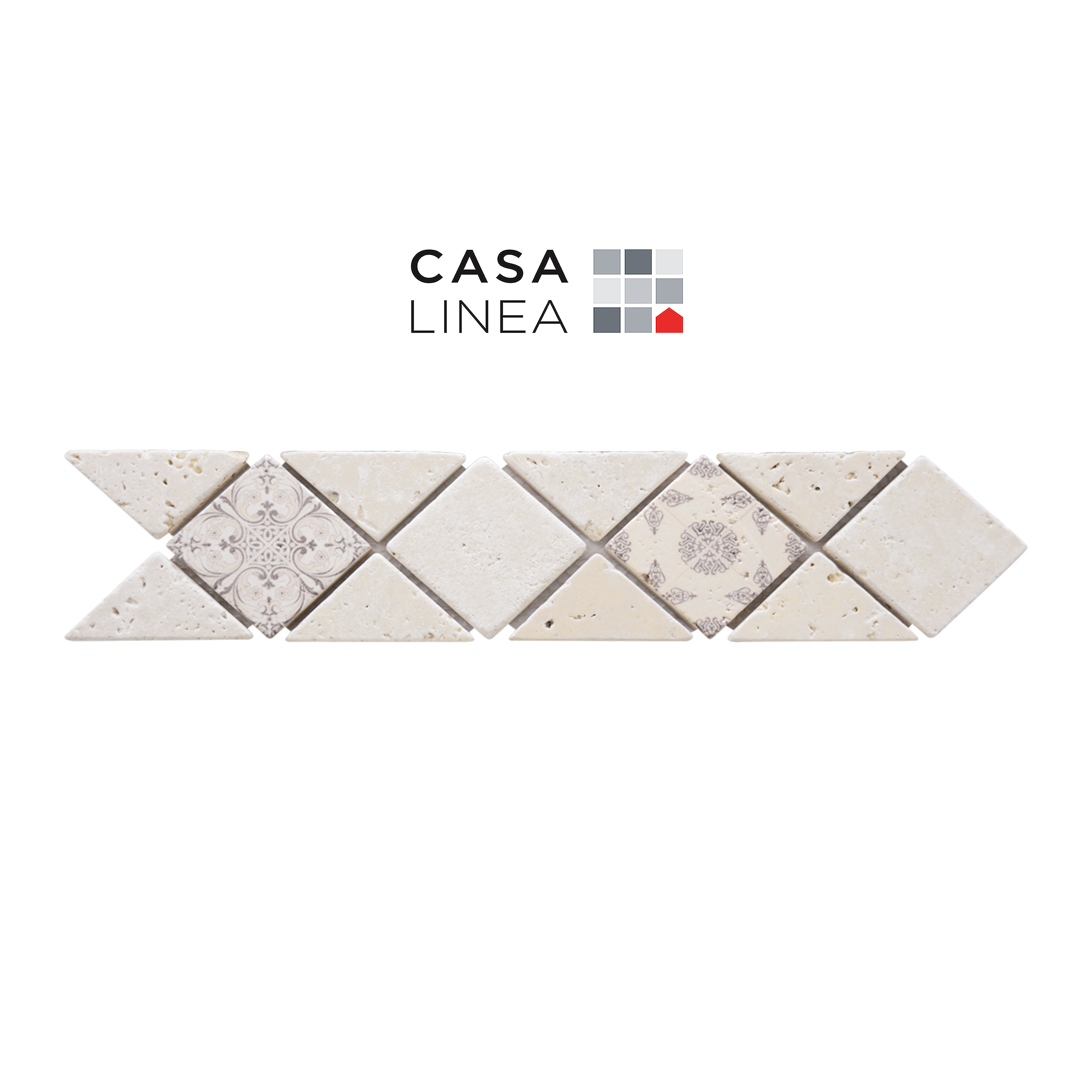 LISTEL RENAISSANCE DIAGONAL DECOR NAT 1 PIÈCE 6.5 X 32 CM CASA LINEA ...