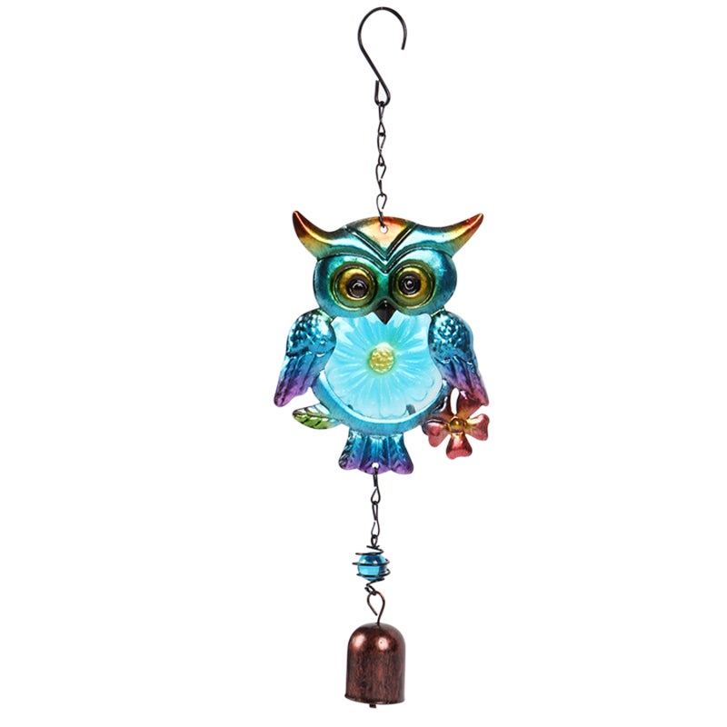 Carillon éolien, carillon en métal et vitrail en forme de hibou 5005 ...