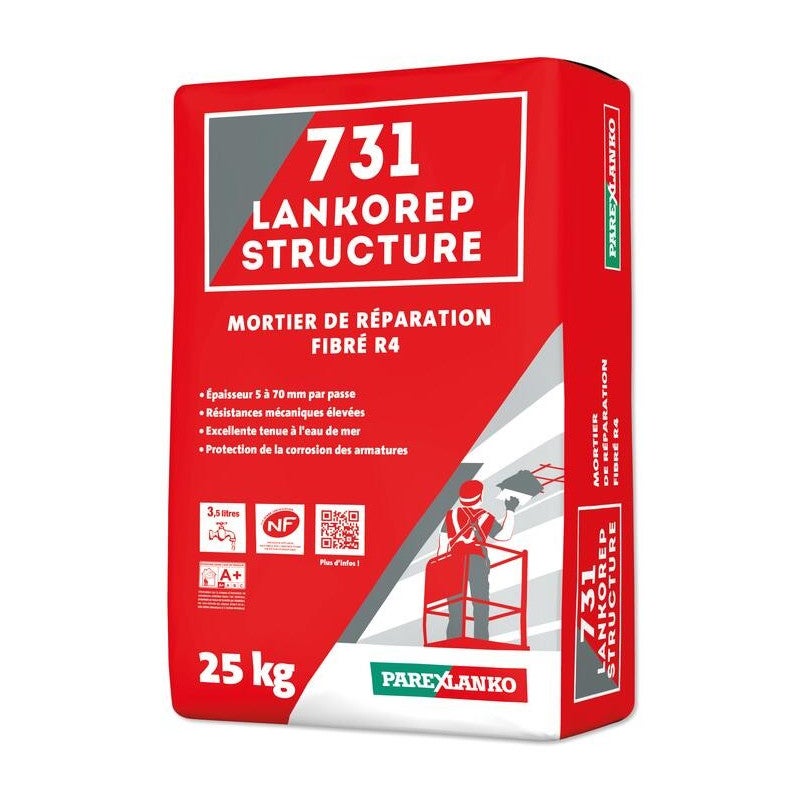 731 Lankorep Structure - Mortier de réparation fibré - Parexlanko ...
