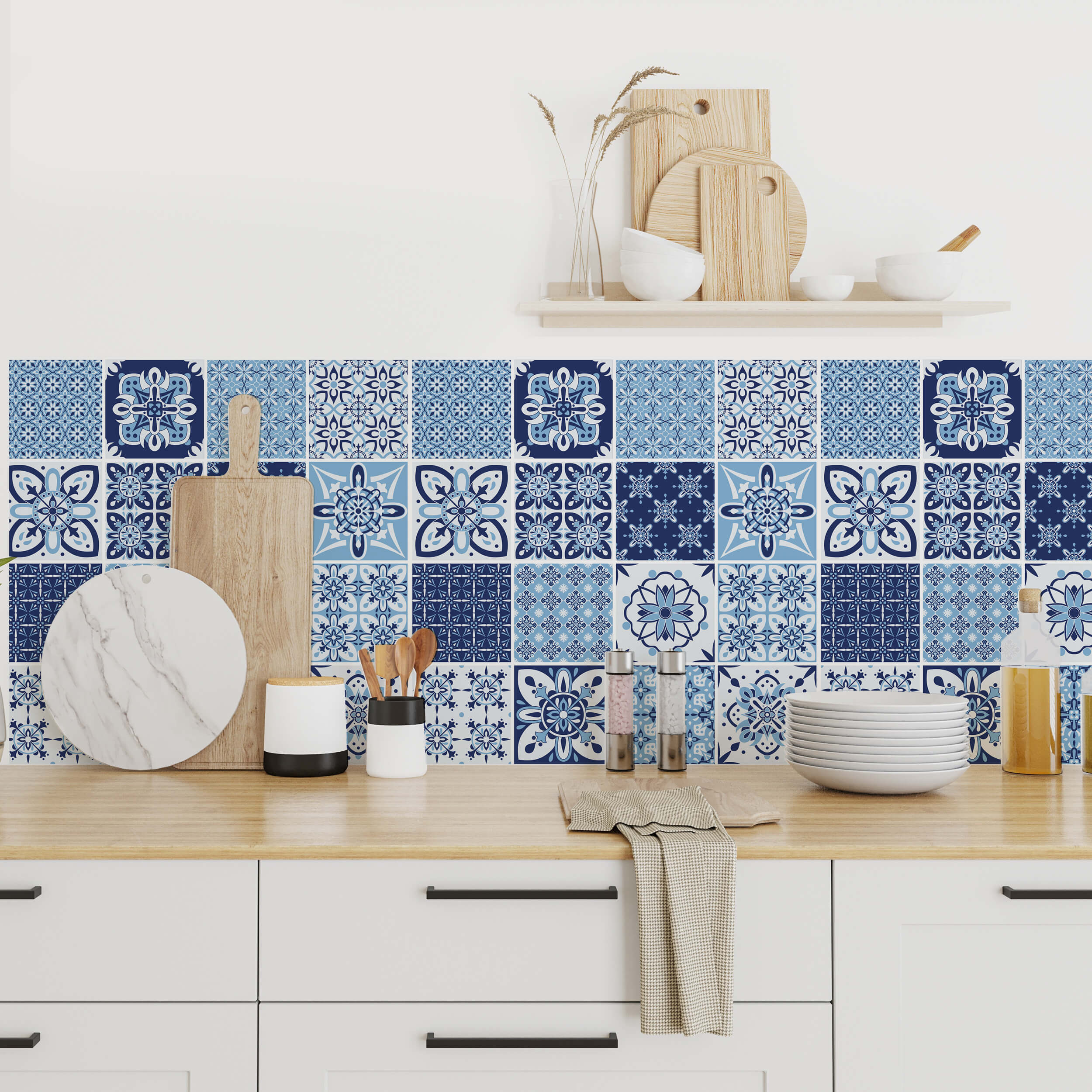 Stickers carrelage carreaux de ciment 20x20cm - Kit de 36 | Leroy Merlin