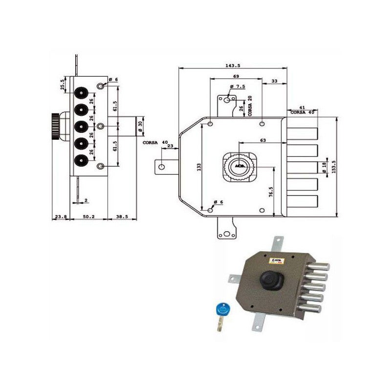Bomba Sic.Quintupl.Dx Lock Ja425 Moia | Leroy Merlin
