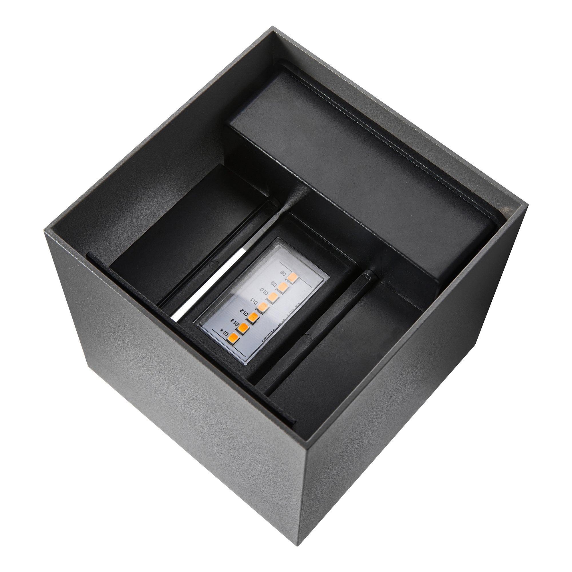 Applique murale MILDA Kubi Aluminium Anthracite, H.10 - IP44 - LED Module /Nordlux Extérieur ...