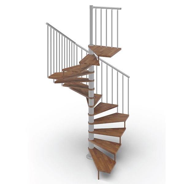 Scala a chiocciola 13 gradini - Diametro 160cm - Noce e antracite - TEKLA160/SGMNOY-13 | Leroy ...