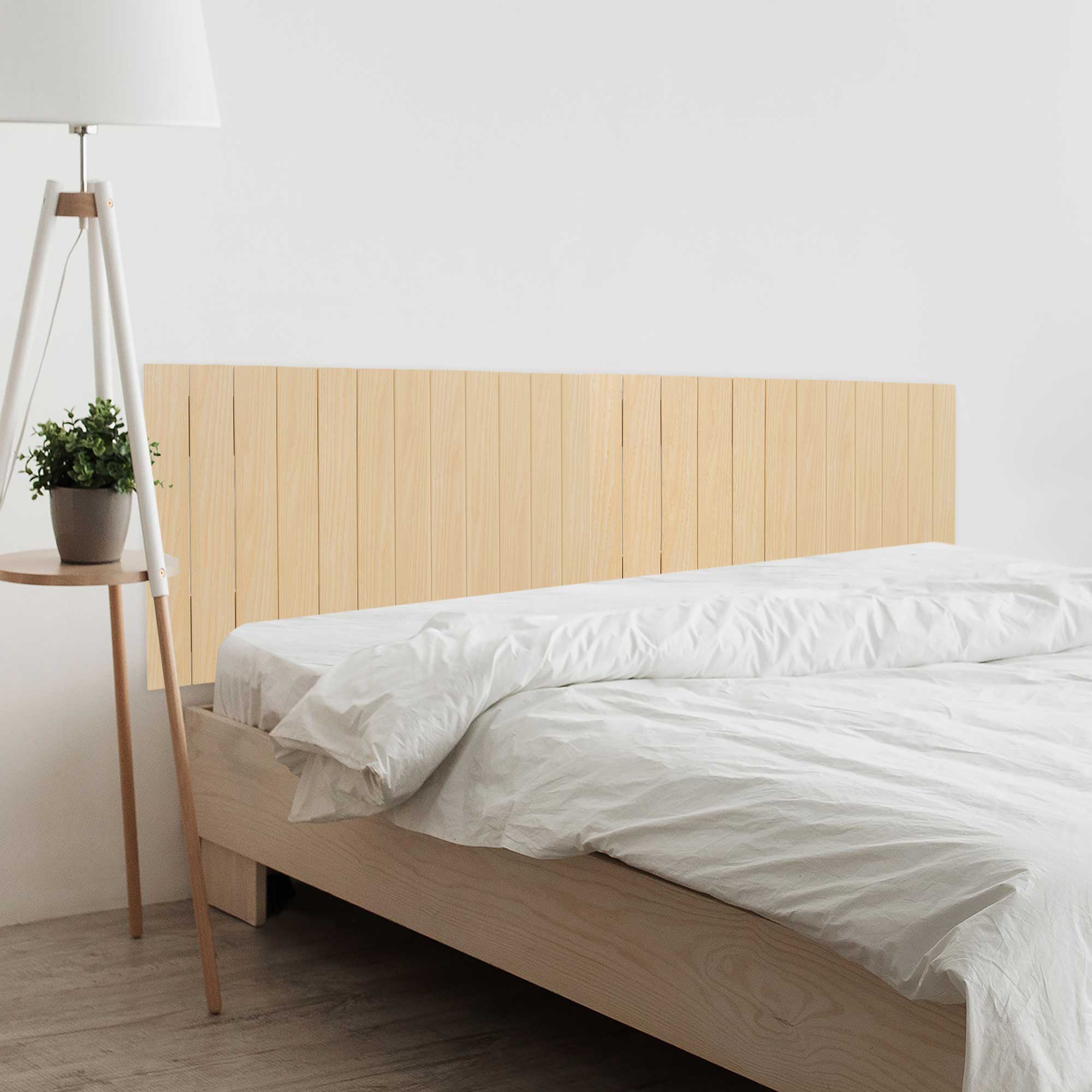 DHOME Tête de lit en bois recyclé MDF Style Palette Verticale Lit en ...