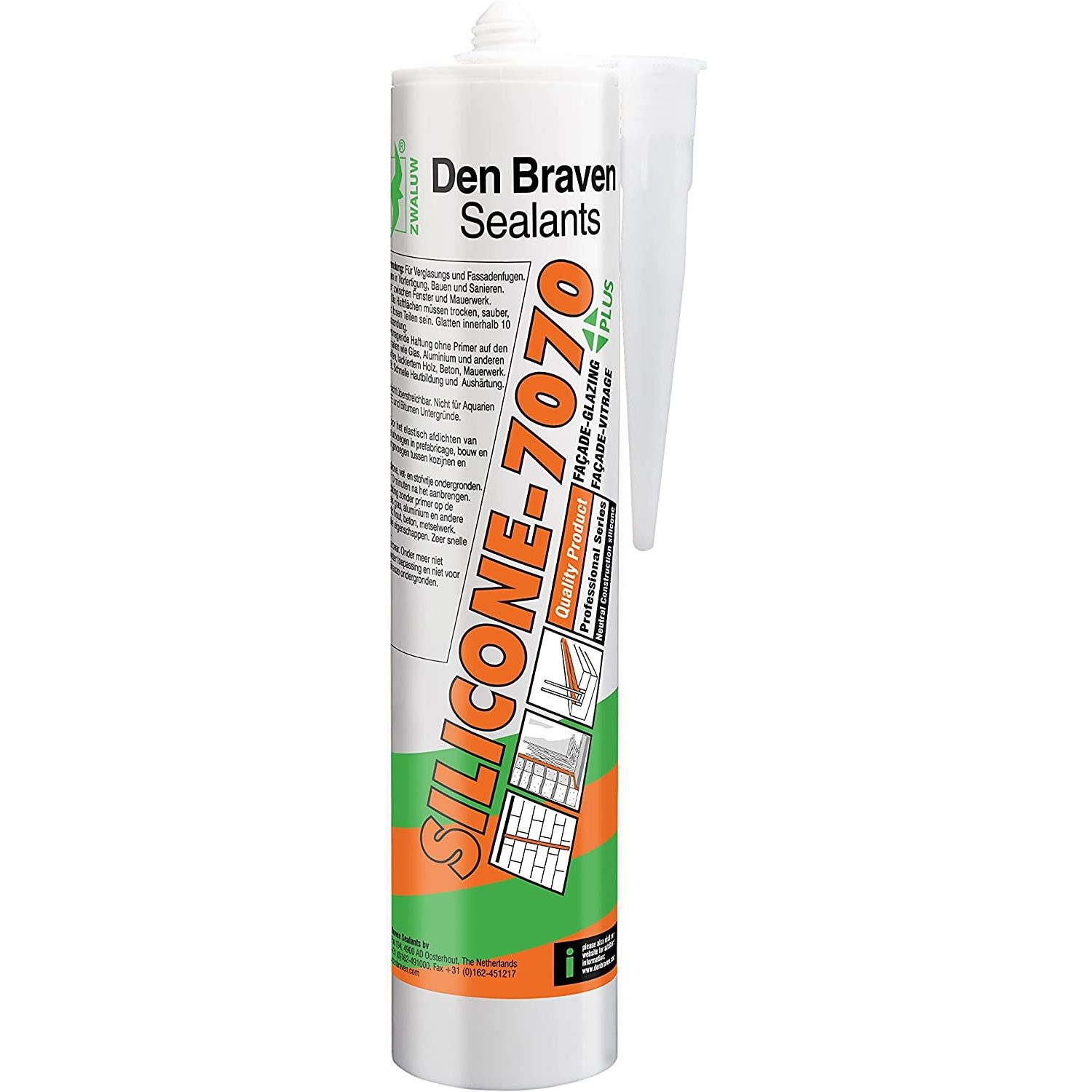 Silicone 7070 plus translucide 300ml - DEN BRAVEN - 30618831 | Leroy Merlin