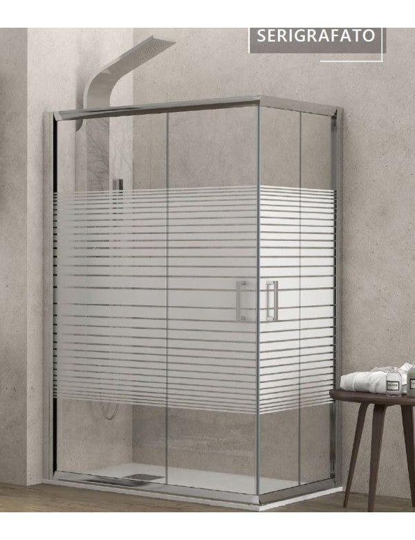 Box doccia 80x80 cristallo serigrafato altezza 180cm K410 kamalu ...