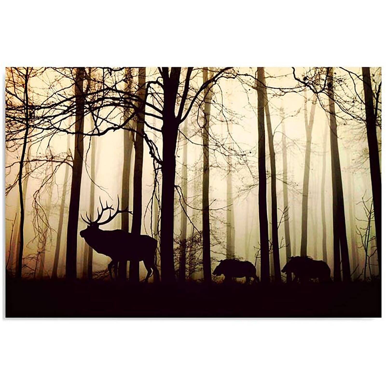 Tableau bois les animaux dans la forêt | Leroy Merlin