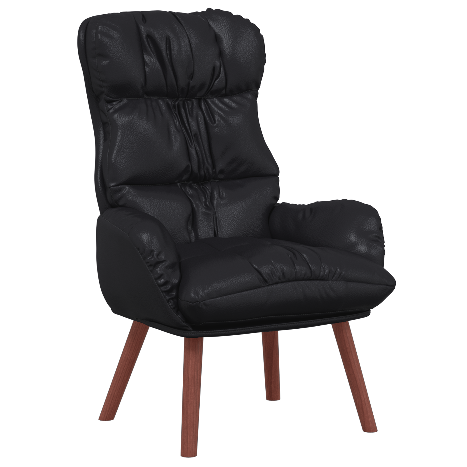 Chaise de salon | Chaise relaxante Noir en faux cuir CFW840309 | Leroy ...