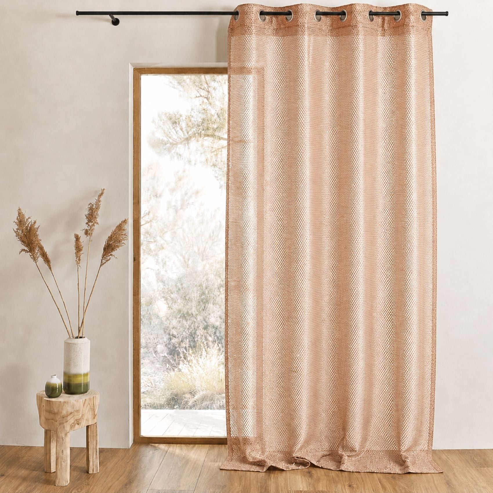 Cortina de organza con efecto de malla | Leroy Merlin