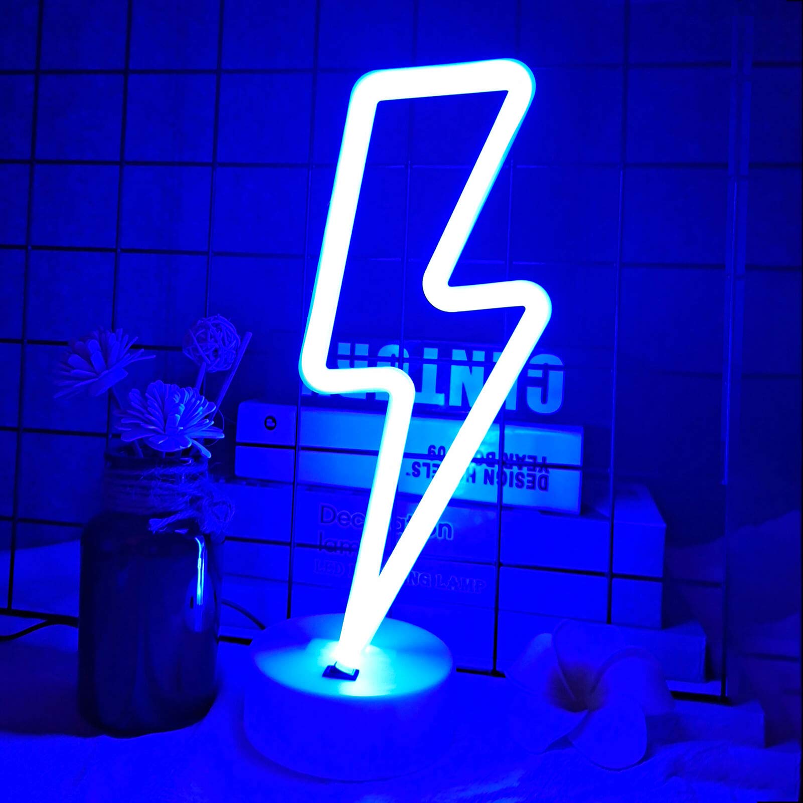 Panneaux néon éclair Panneau néon éclair avec base Éclairage LED pour ...